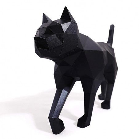 Gato negro. KIT DIY Escultura papel 3D Papercraft World | L'aura Bella