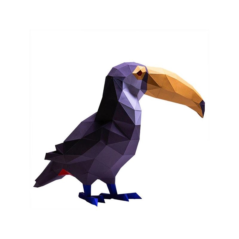 Tucán. KIT DIY Escultura de papel 3D. Papercraft World | L'aura Bella